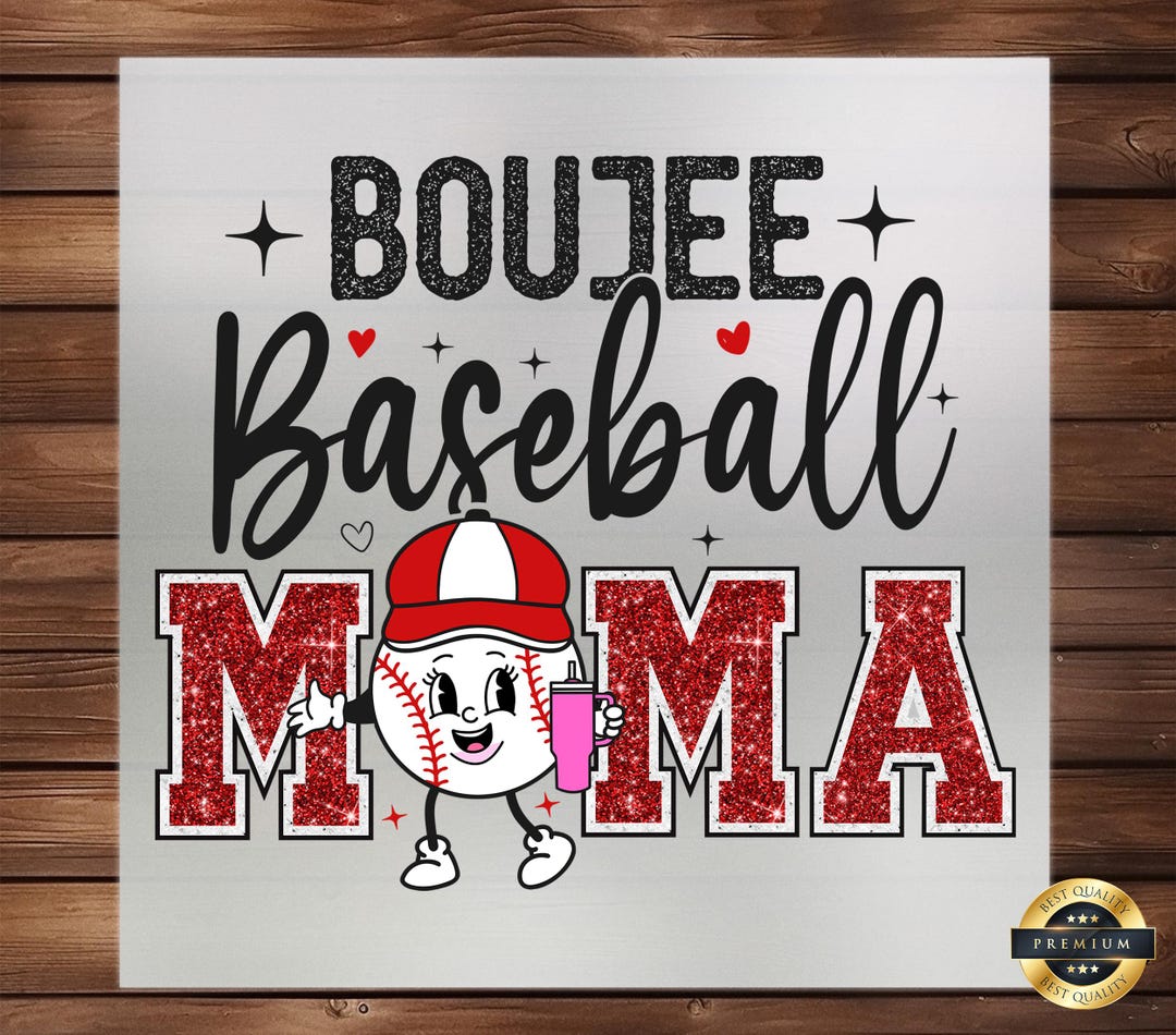 Boujee Baseball Mama DTF Transfer, Sparkling Sports Theme for Chic ...