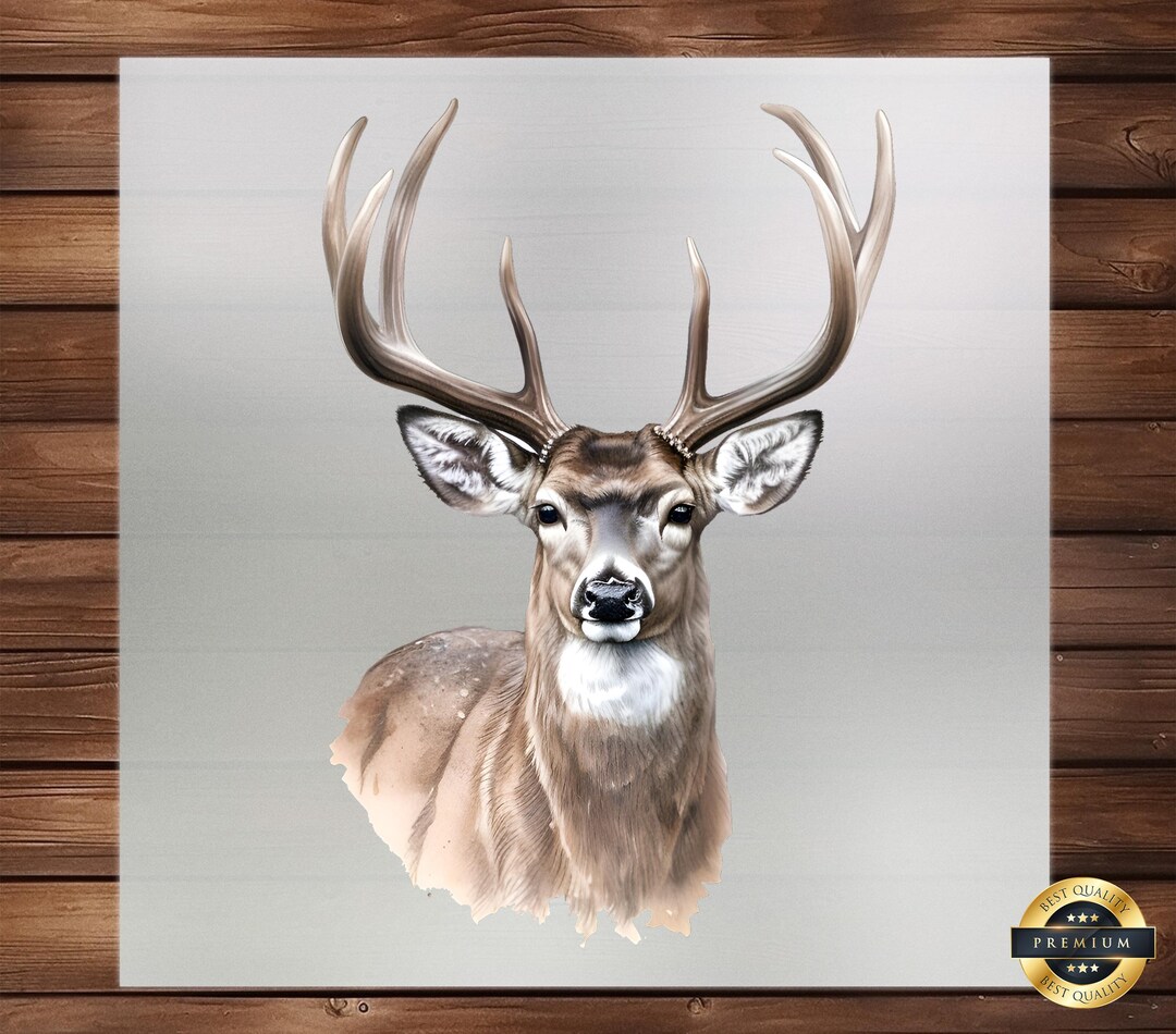 Watercolor Deer DTF Transfer: Wildlife Art Apparel - Etsy