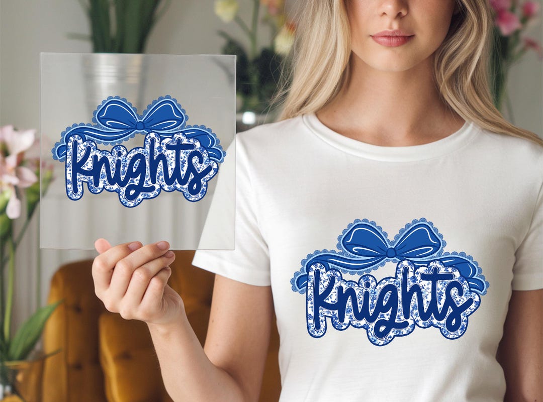 Knights Floral DTF Transfer: Ready to Press Cheer Shirt Design - Etsy