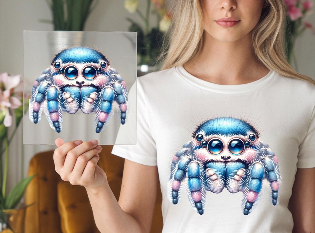 Adorable Spider DTF Transfer, Big-eyed Spider Design, DIY Ready to ...