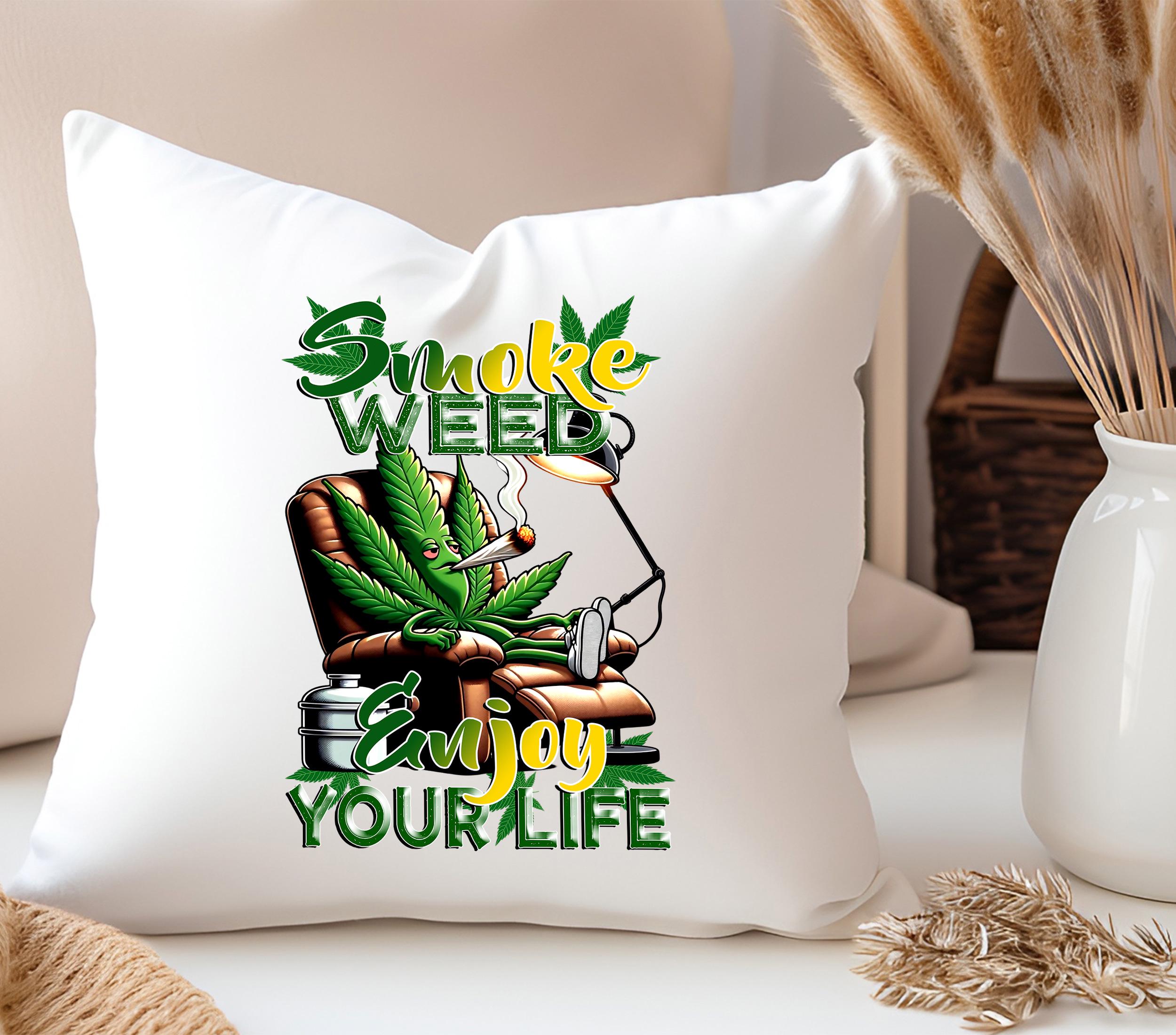 Smoke Weed Enjoy Life DTF Transfer, 420 Cannabis Design - Etsy