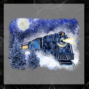 Christmas Polar Express DTF Transfer, Festive Polar Express-themed ...