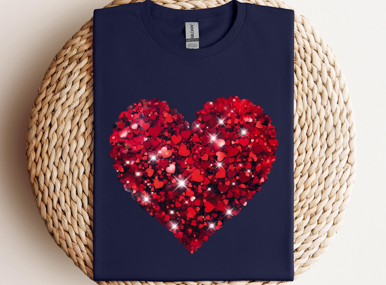 Sparkle Heart DTF Transfer: Valentine's Day DIY Clothing Print - Etsy