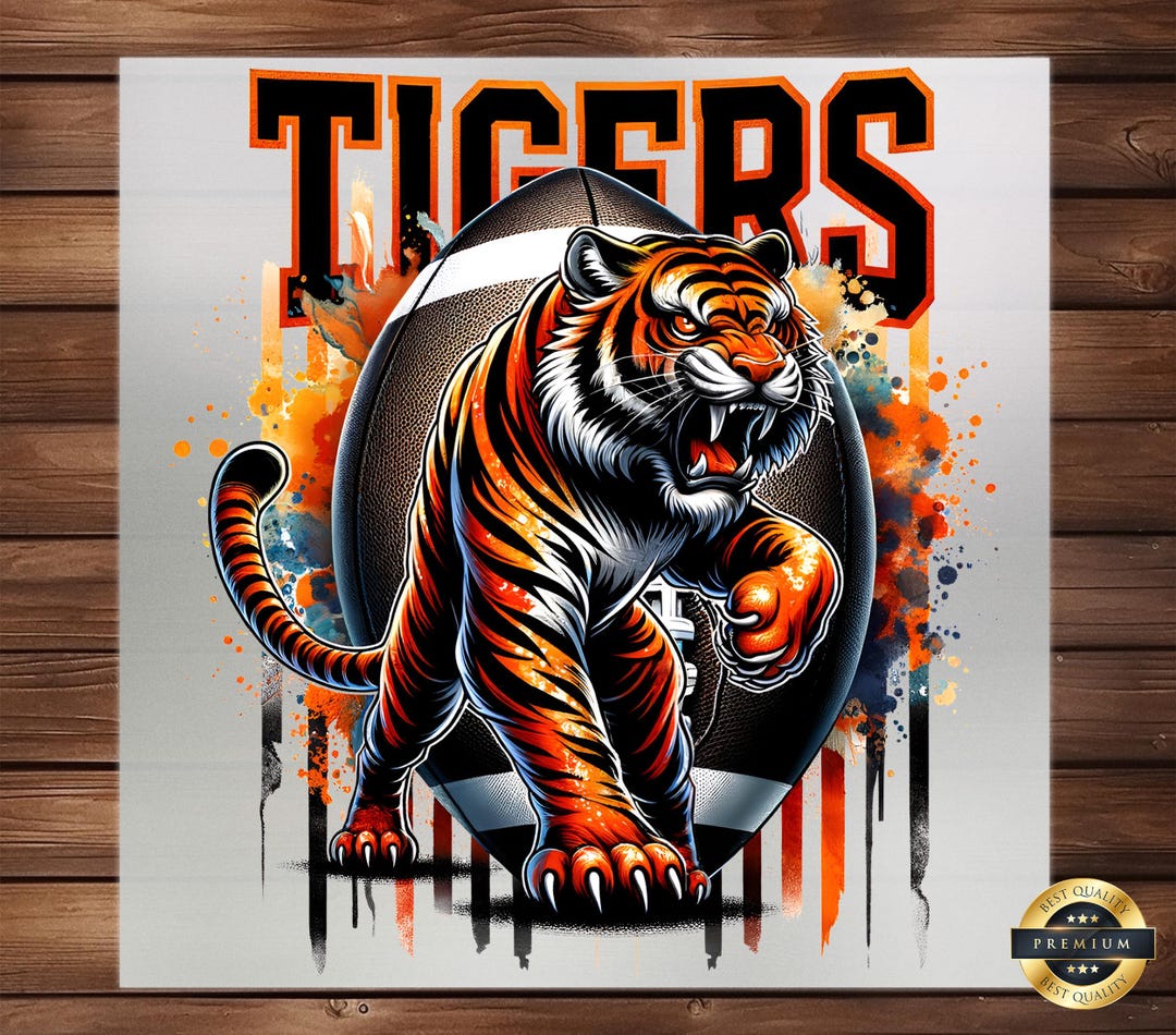 Tigers Football DTF Transfer: School Spirit Apparel Design - Etsy