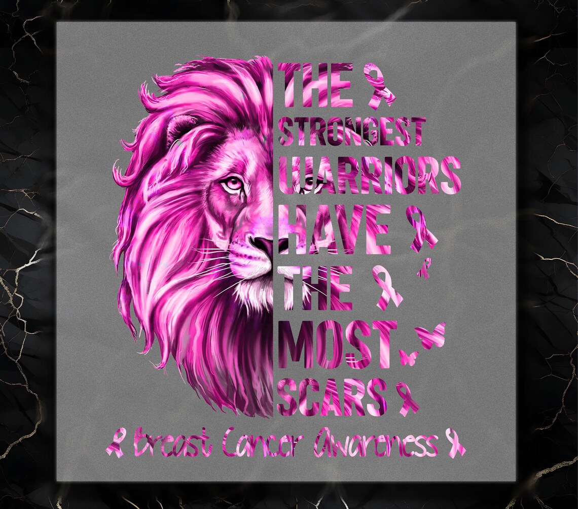 Pink Lion Breast Cancer Awareness DTF Transfer: Apparel & Crafts - Etsy