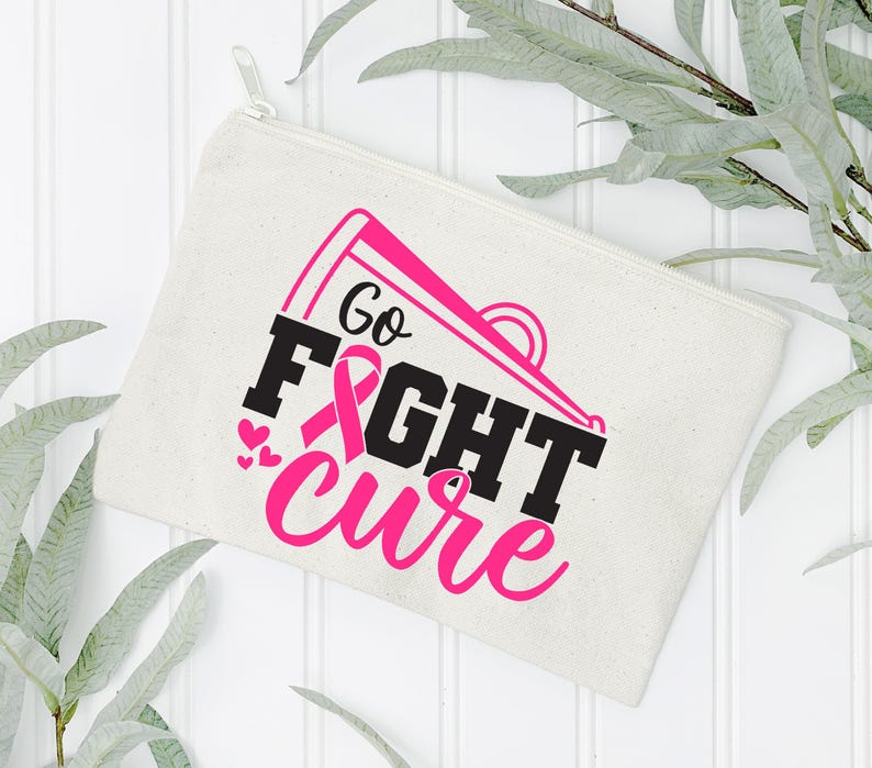 Breast Cancer Awareness DTF Transfer: Go Fight Cure Cheer - Etsy