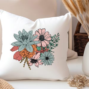 Western Floral Bouquet DTF Transfer: Rustic Wildflower Apparel - Etsy
