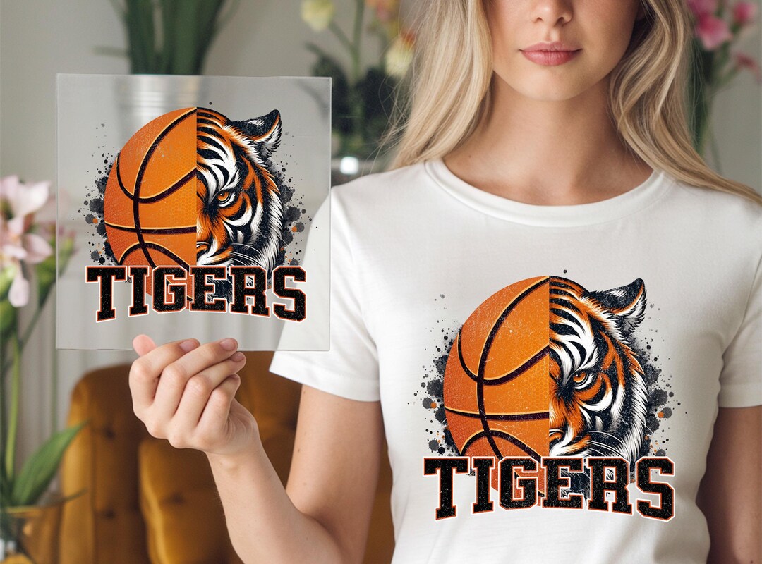 Basketball Tiger DTF Transfer: Bold Sports Art, Ready to Press - Etsy