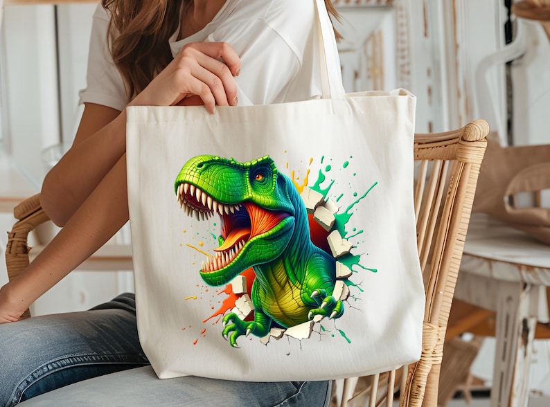 Roaring T-rex DTF Transfer: Realistic Dinosaur Birthday Shirt Design - Etsy