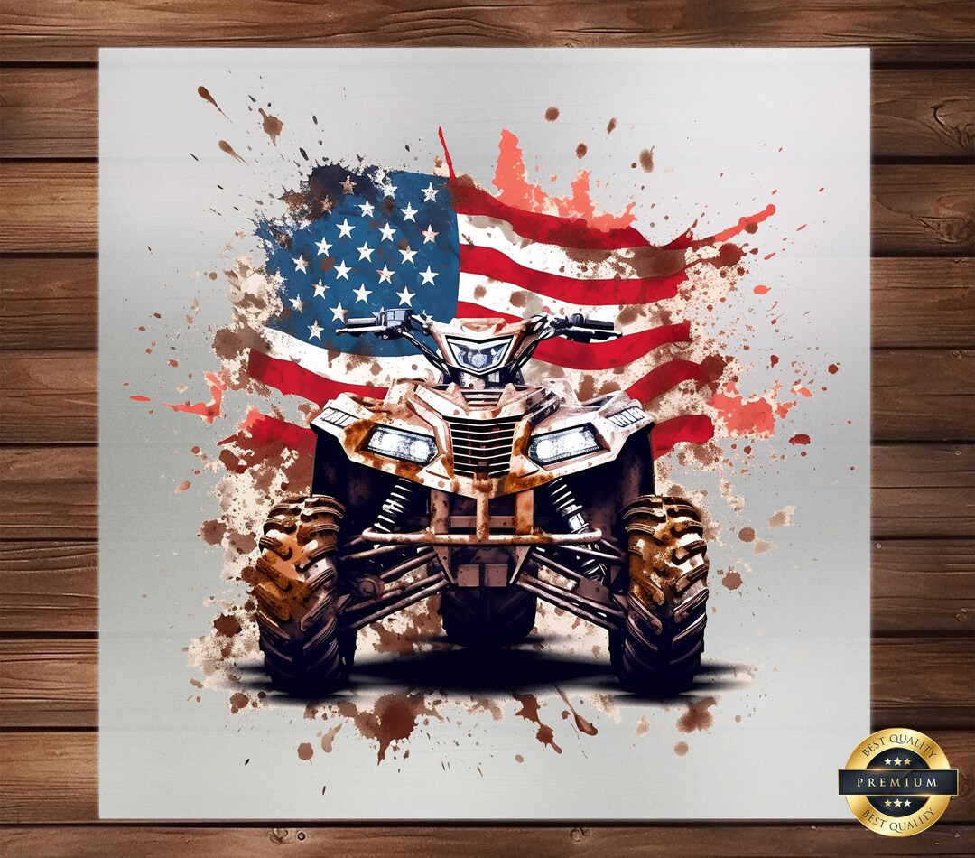 UTV American Flag DTF Transfer: Patriotic Iron-on Accent - Etsy
