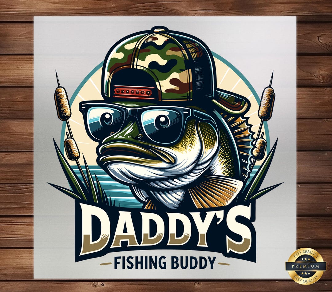 Daddy's Little Fishing Buddy DTF Transfer: Family Fishing Theme - Etsy