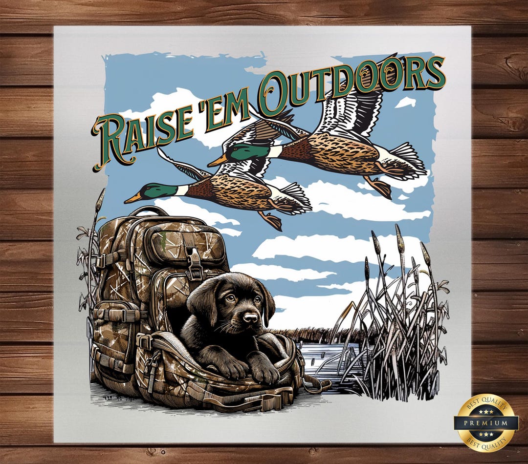Duck Hunting DTF Transfer, Outdoor Design for Hunting Enthusiasts ...