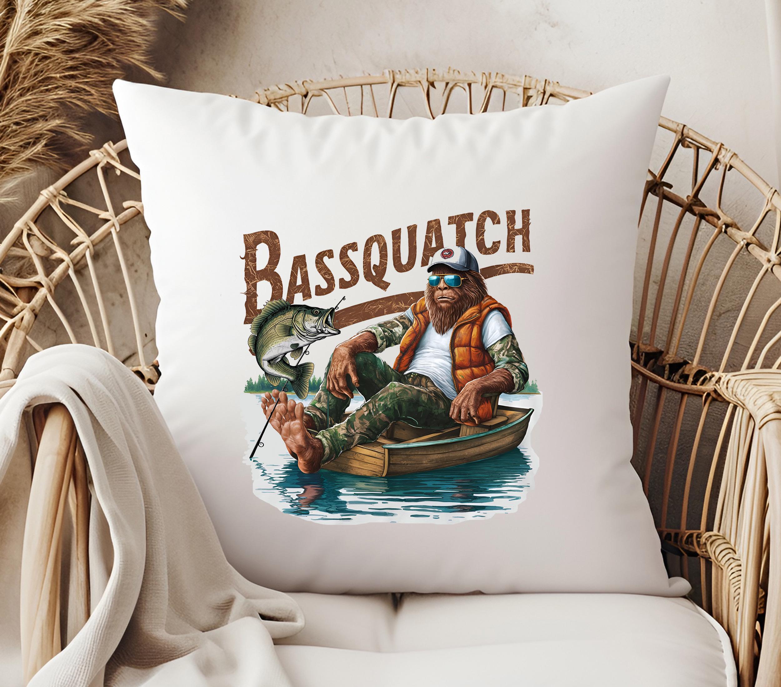 Funny Bassquatch Fishing DTF Transfer: Outdoors Iron-on Decal - Etsy