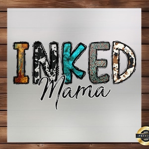 Inked Mama DTF Transfer: Tattoo-inspired Iron-on Design - Etsy