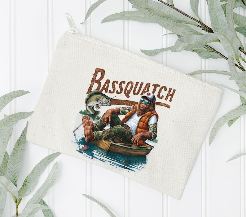 Funny Bassquatch Fishing DTF Transfer: Outdoors Iron-on Decal - Etsy