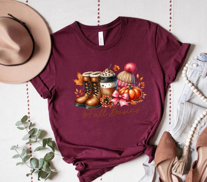 Fall Basics DTF Transfer: Cozy Autumn Apparel Decal - Etsy