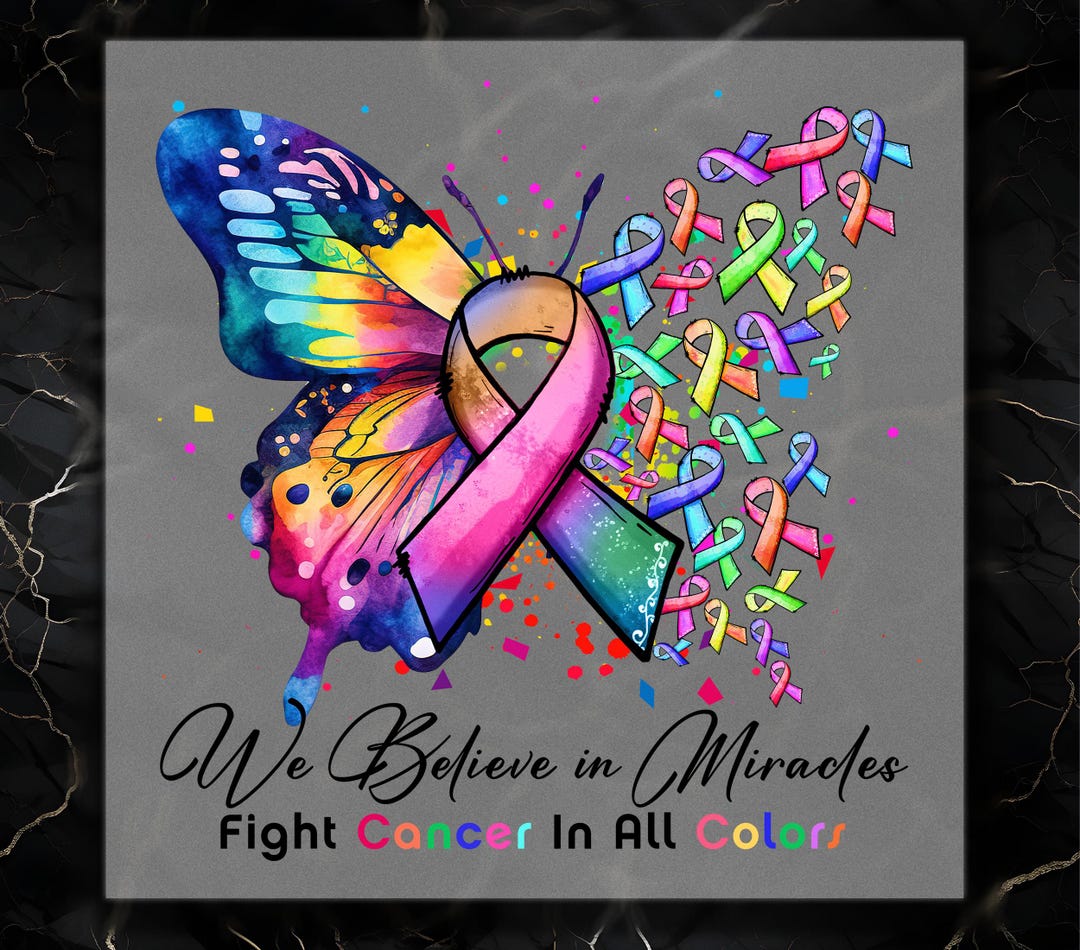 Cancer Awareness Butterfly Ribbon DTF Transfer: Iron-on Decal - Etsy