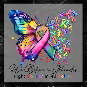 Cancer Awareness Butterfly Ribbon DTF Transfer: Iron-on Decal - Etsy