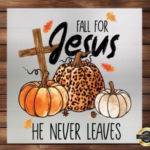 Fall for Jesus DTF Transfer: Autumn Christian Apparel - Etsy