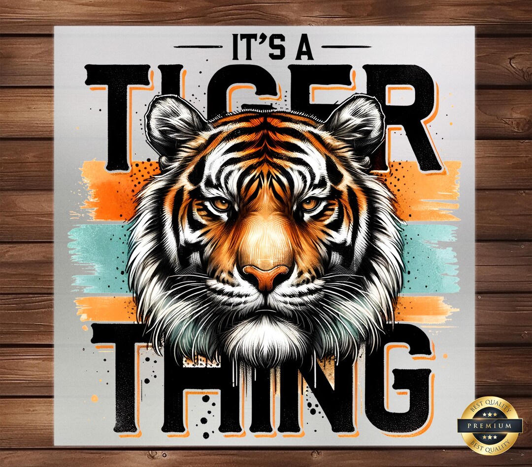 Tigers Mascot Logo DTF Transfer: Iron-on School Spirit Design - Etsy