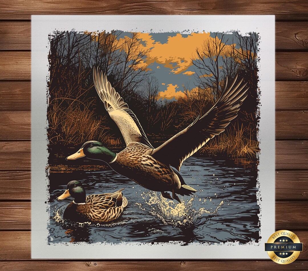 Duck Hunting DTF Transfer, Outdoor Design for Enthusiasts, Perfect for ...