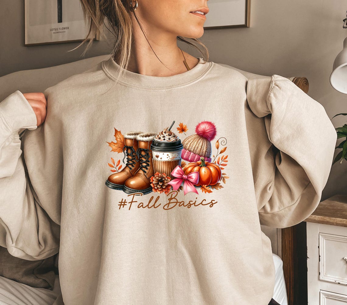 Fall Basics DTF Transfer: Cozy Autumn Apparel Decal - Etsy