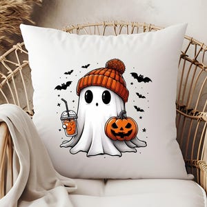 Cute Ghost DTF Transfer, Halloween Design, Ready to Press, Iron on ...