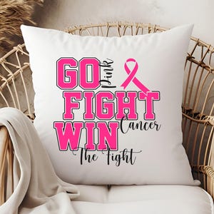 Pink Go Fight WIN Breast Cancer DTF Transfer: Ready to Press Decal - Etsy