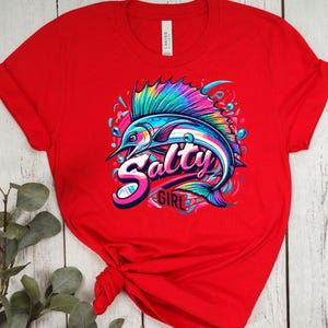 Saltwater Girl DTF Transfer: Oceanic Angling Print, Easy-to-apply - Etsy
