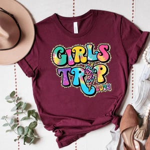 Girl's Trip 2024 DTF Transfer, Iron on Decal, Ready to Press, DIY ...