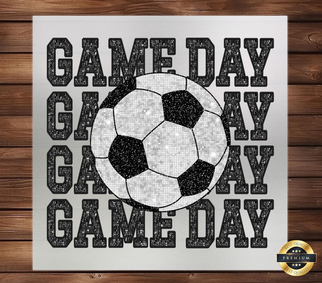 Sparkly Soccer Game Day DTF Transfer: Easy-to-apply Shimmering Print - Etsy