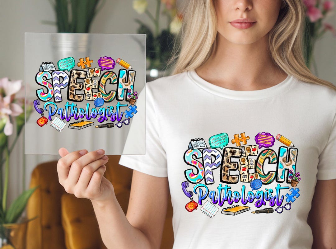 SLP DTF Transfer: Speech Therapy Print, Ready to Press - Etsy