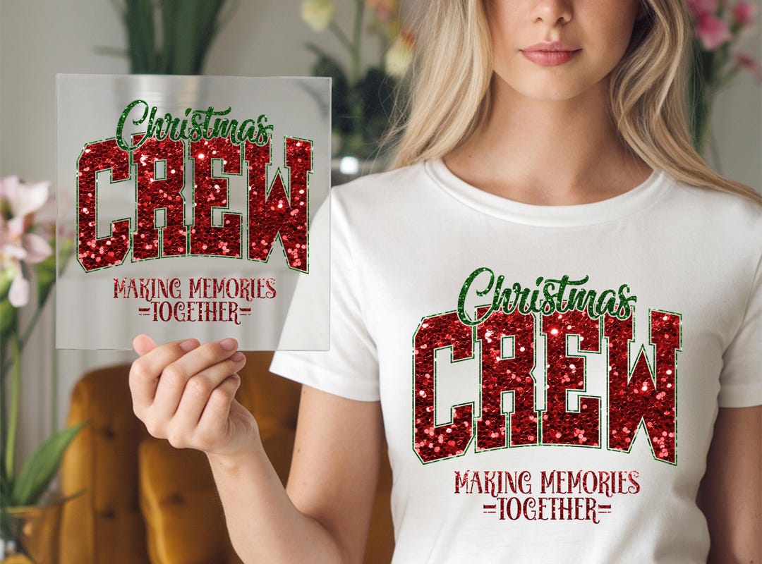 Christmas Crew DTF Transfer, Holiday Iron-on, Matching Family Shirts - Etsy