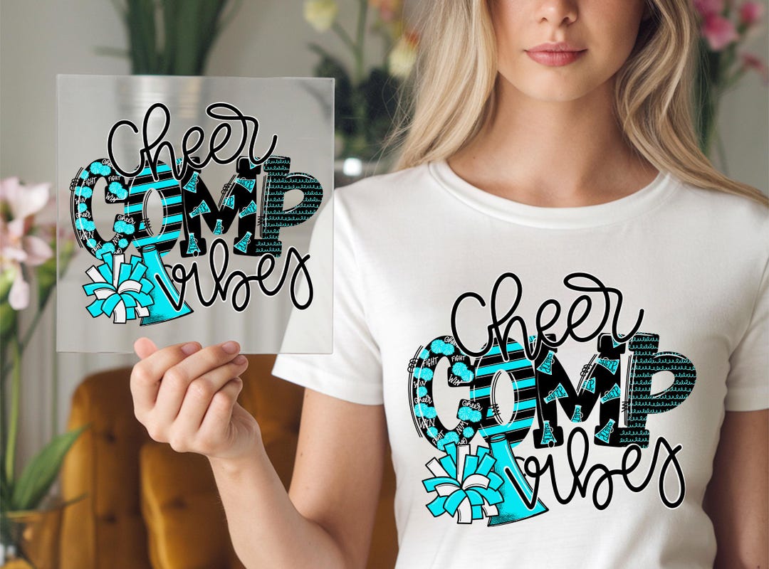 Cheer Vibes DTF Transfer: Cheerleading Pom-poms Design - Etsy