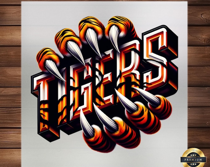 Go Tigers Go DTF Transfer, Tiger Head Design, Show Your Team Spirit ...