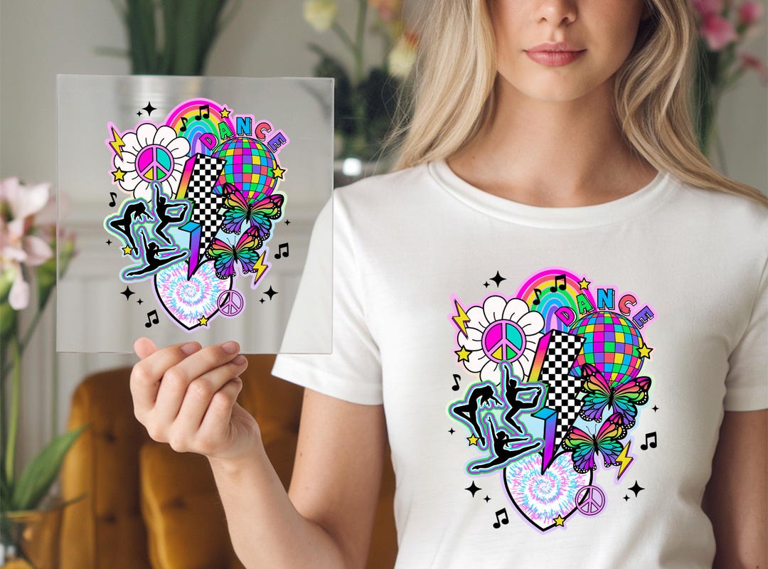 Neon Dance DTF Transfer Bundle, Teal or Neon Options, Ready to Press ...