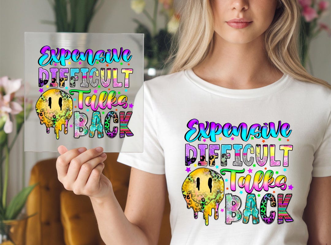 Retro Smiley Face DTF Transfer: Neon 90s Throwback Print - Etsy
