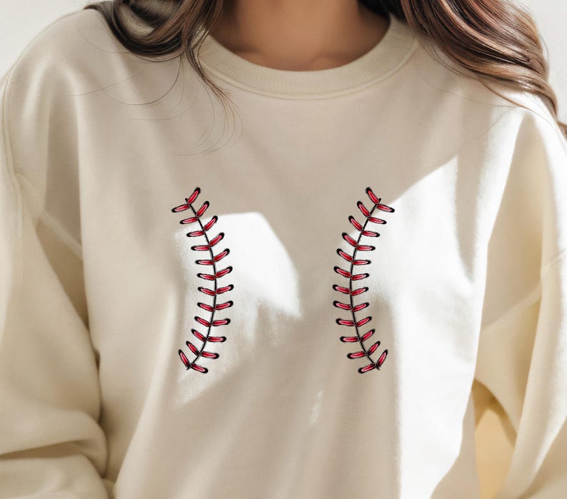 Baseball Stitch DTF Transfer: Realistic Seam Iron-on - Etsy