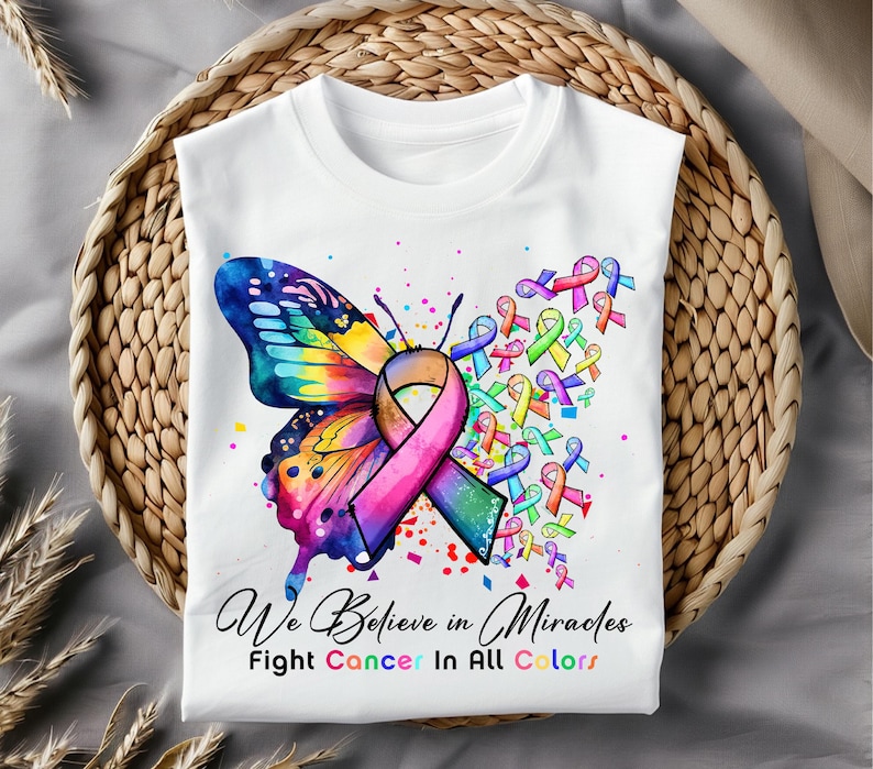 Cancer Awareness Butterfly Ribbon DTF Transfer: Iron-on Decal - Etsy