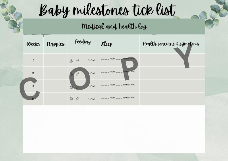 3 Months Baby Development Milestones Checklist & Observations Sheet - Etsy