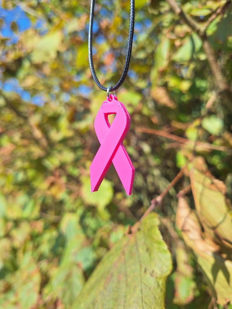 Pink October Ribbon – STL File for 3D Printing – Pendant, Keychain or ...