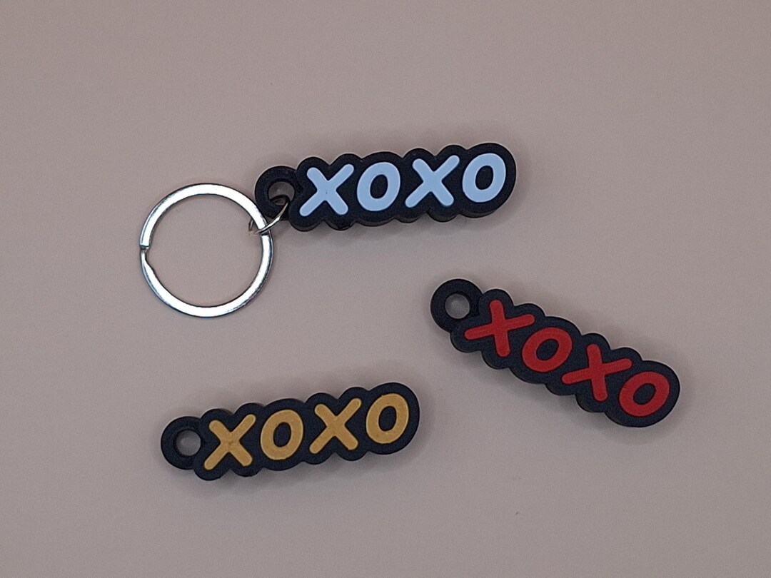 XOXO Keychain – 3D Printable STL – Valentine's Day Gift – Customizable ...