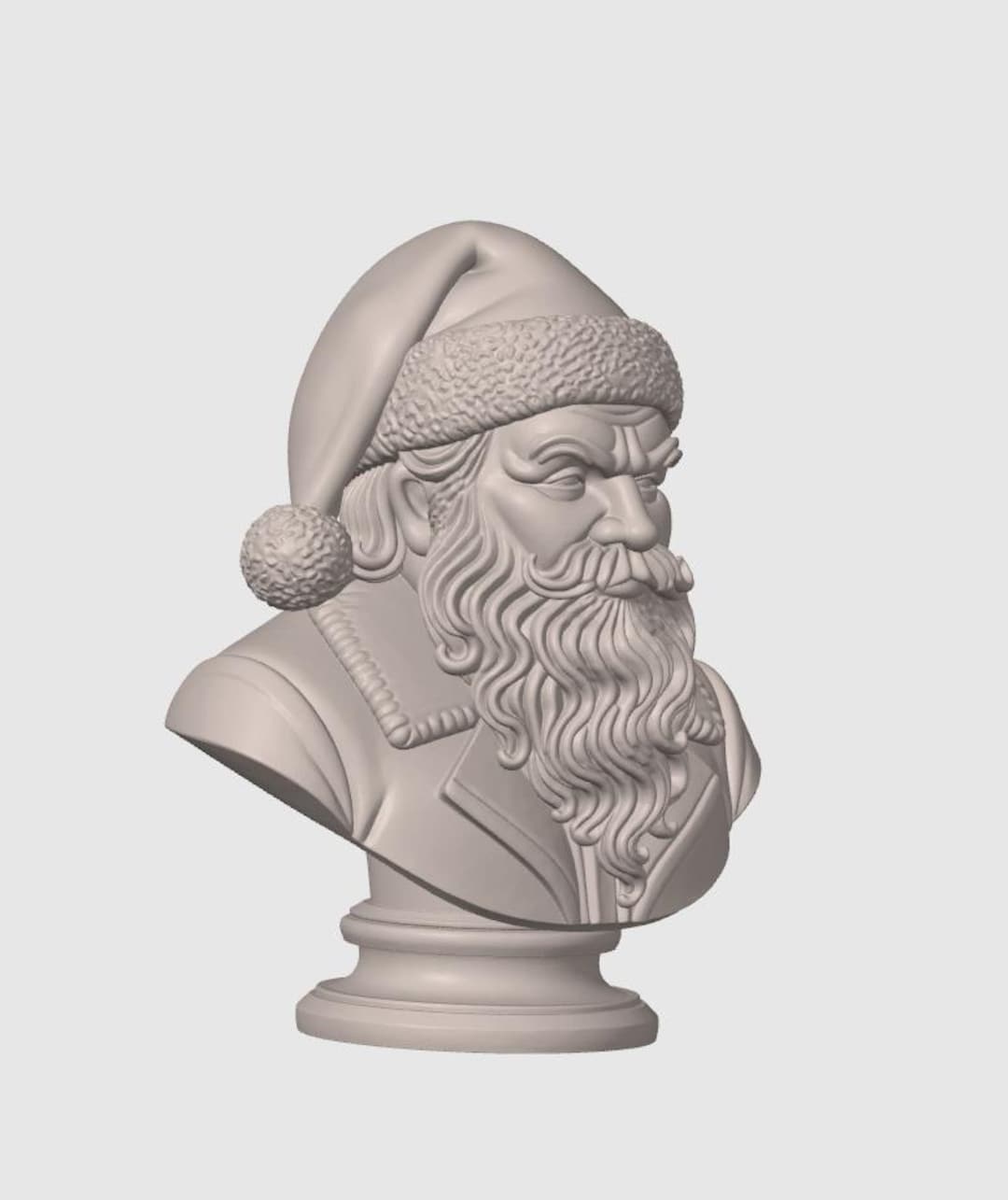 Santa Claus STL – 3D Printable Model | Decorative STL for 3D Printing ...