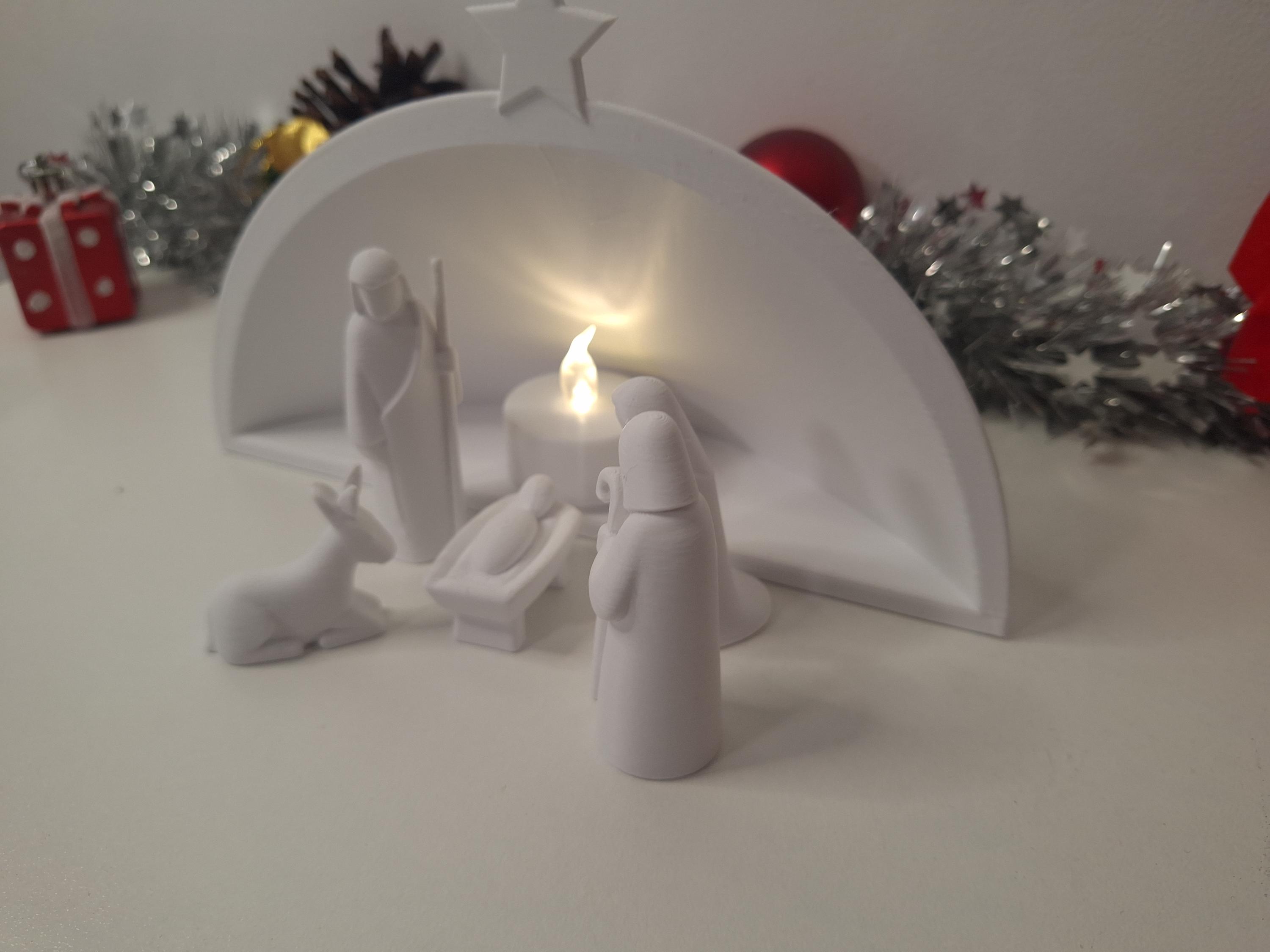 3D Printed Minimalist Nativity Scene | Modern Arch + Figurines - Etsy