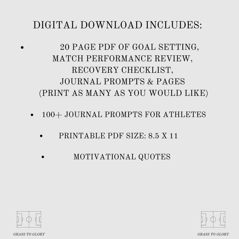 Soccer Journal Prompts & Worksheets - Etsy