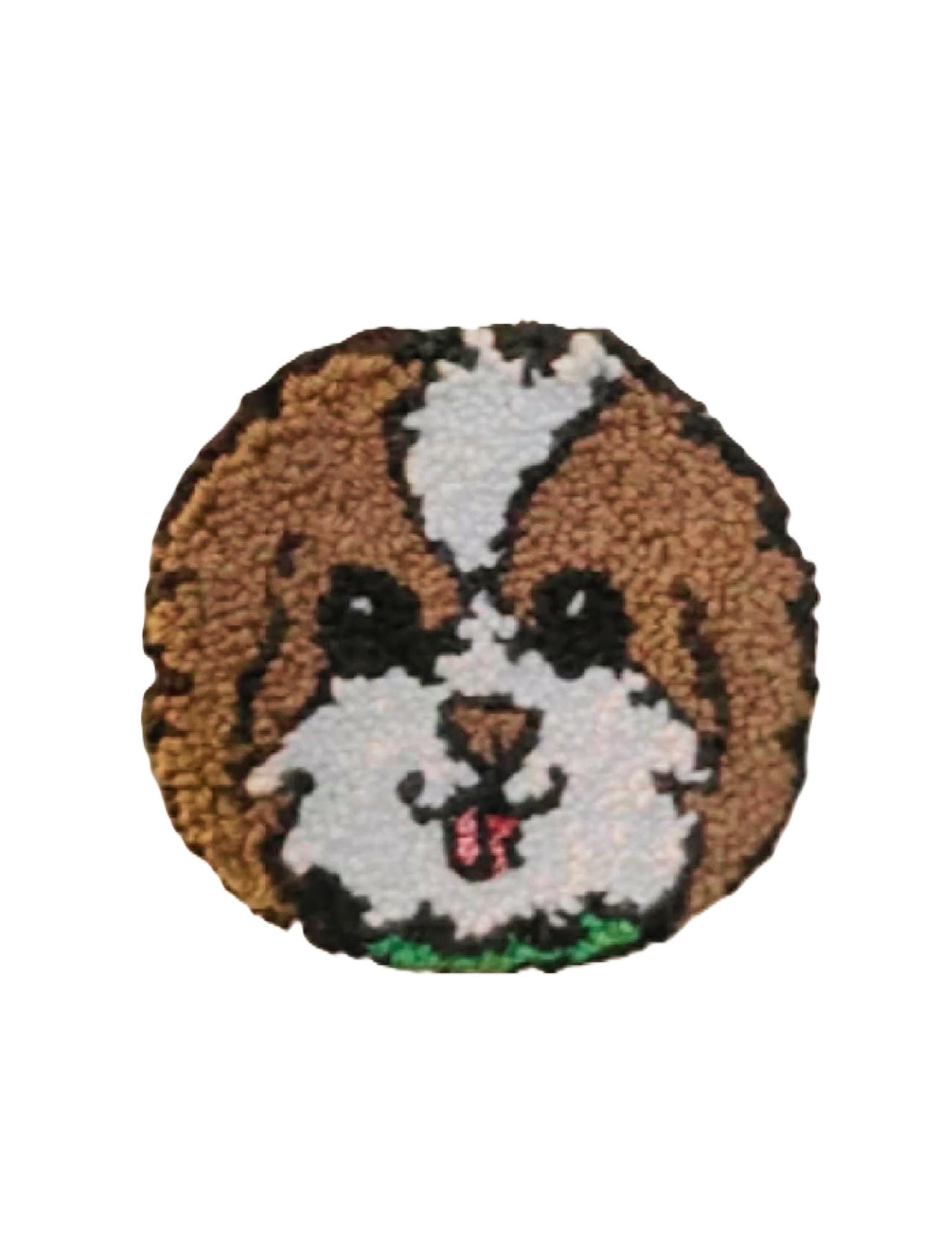 Cute DIY Sheepadoodle Dog Puppy Punch Needle Pattern Template PDF ...