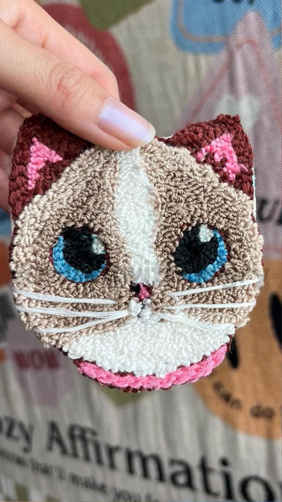 Cute DIY Siamese Cat Punch Needle Pattern PDF, Digital Download, Punch ...