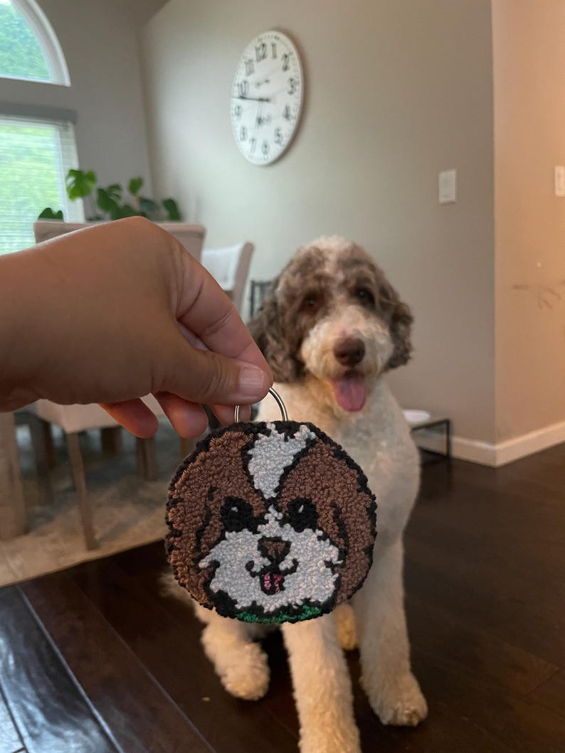 Cute DIY Sheepadoodle Dog Puppy Punch Needle Pattern Template PDF ...