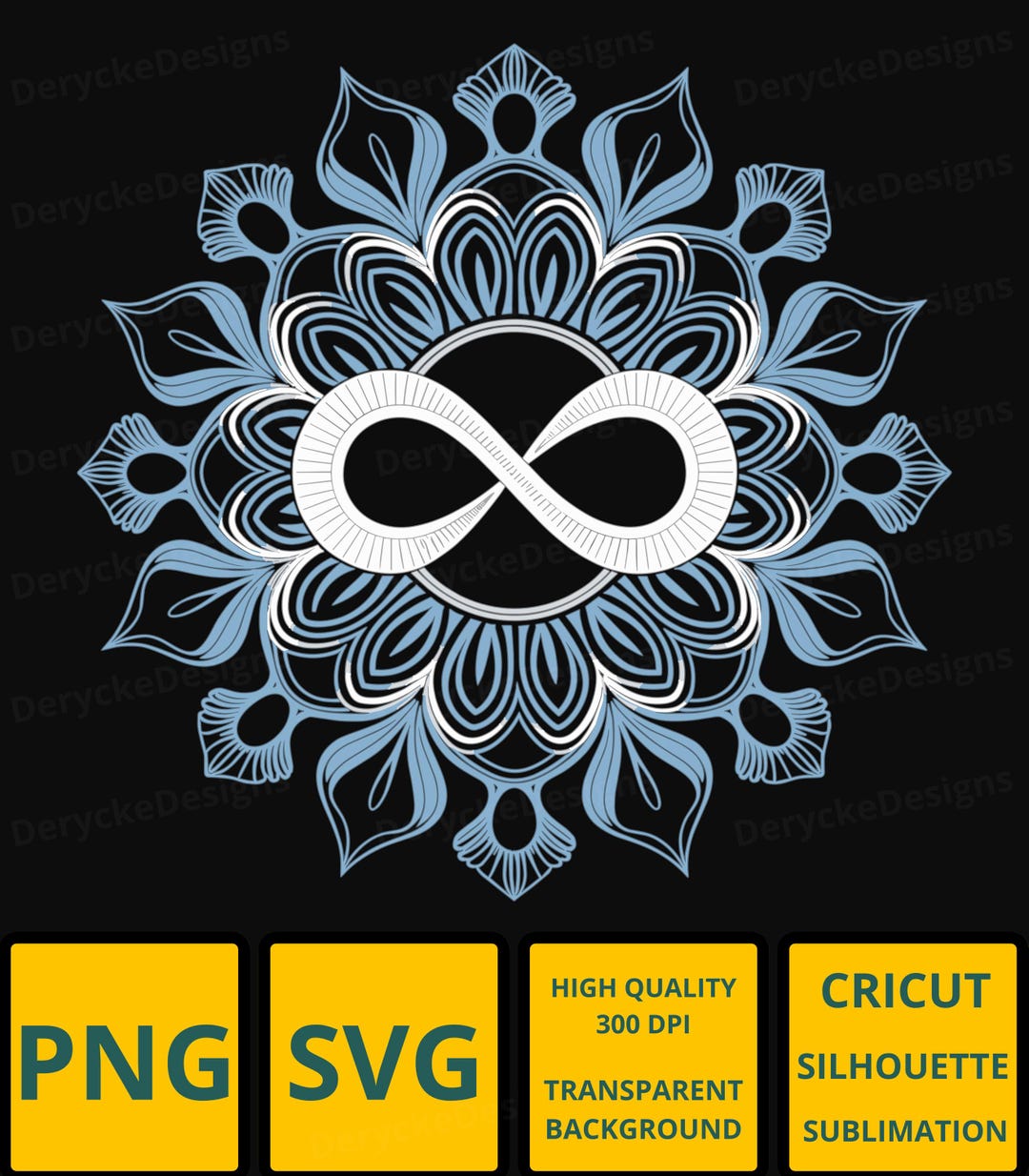 Infinity Symbol Mandala SVG for Cricut, Mindfulness Spiritual Boho ...