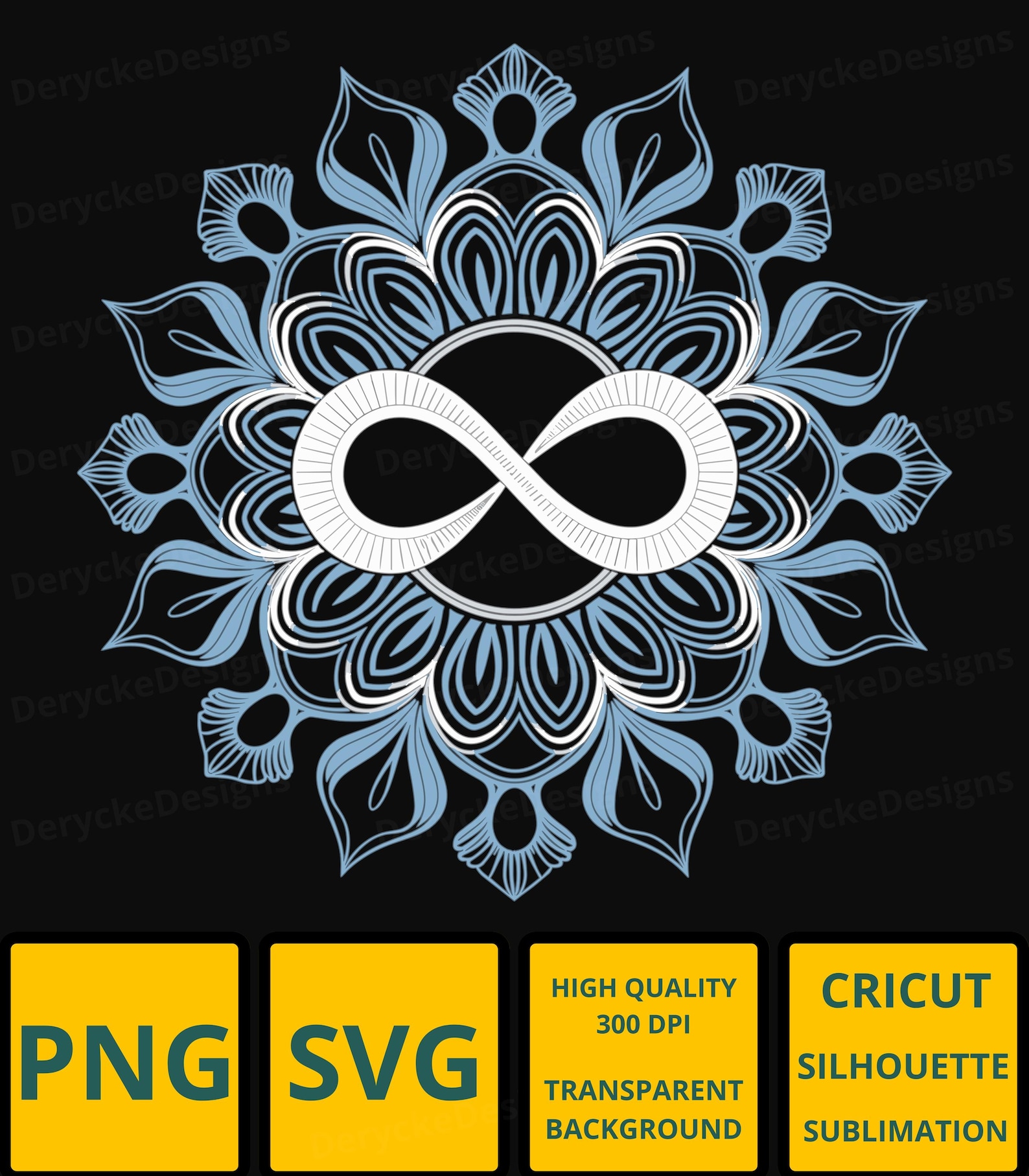 Infinity Symbol Mandala SVG for Cricut, Mindfulness Spiritual Boho ...